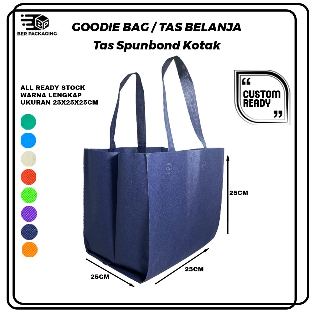 Jual Tas Tote Bag Spunbond Kotak TLS Ukuran 25x25x25cm - Pcs | Shopee ...