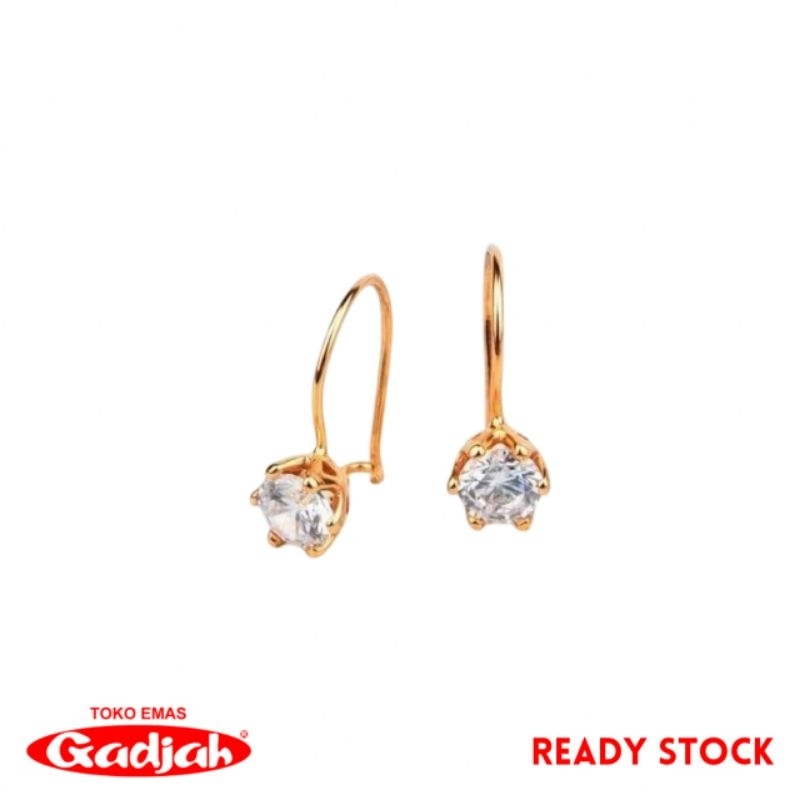 Jual Anting Emas Kawatan Solitaire Mata Putih - Toko Emas Gadjah ...