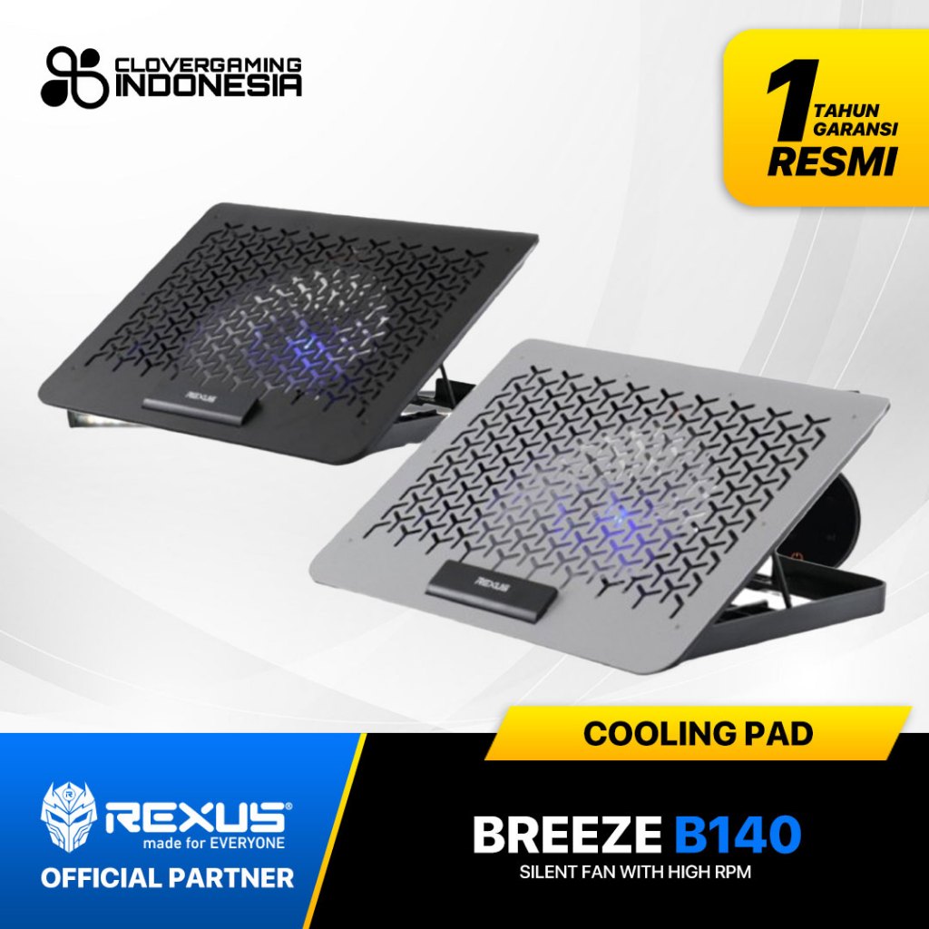 Jual Rexus B140 / B-140 Breeze Cooling Pad Laptop Notebook Fan Cooler ...