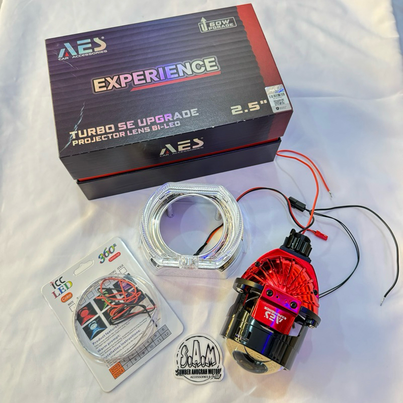 Jual LAMPU BILED AES EXPERIENCE TURBO SE UPGRADE 60 WAT 2,5inch + KABEL ...