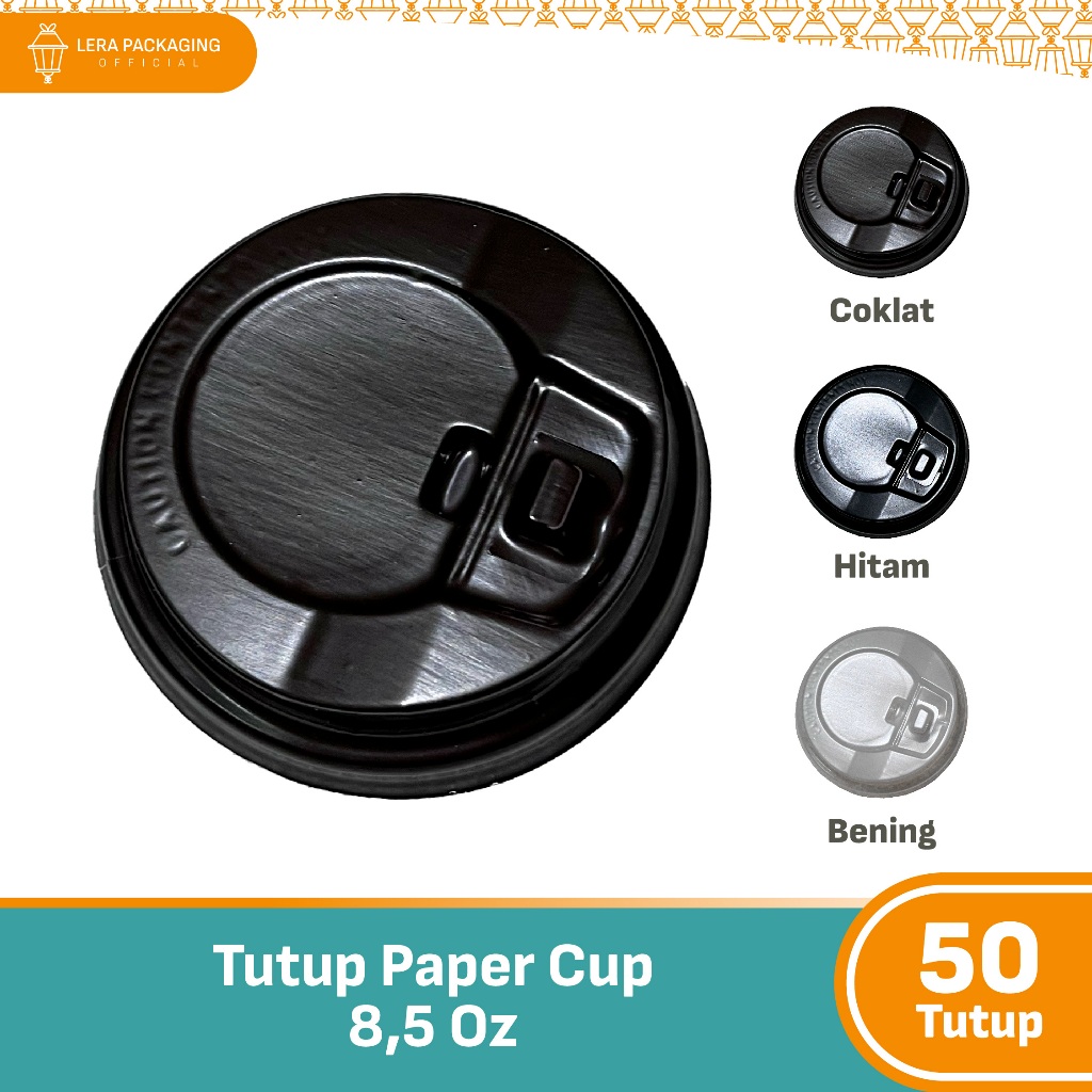 Jual [50 Pcs] Tutup Gelas Kertas Tahan Panas / Tutup Paper Cup / Lid Paper Cup (8 Oz) | Shopee ...