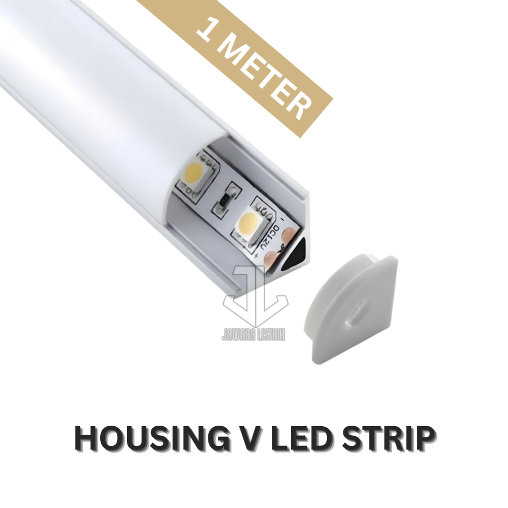 Jual HOUSING RUMAH LED STRIP V SHAPE ALUMUNIUM TEBAL PER 1 METER ...