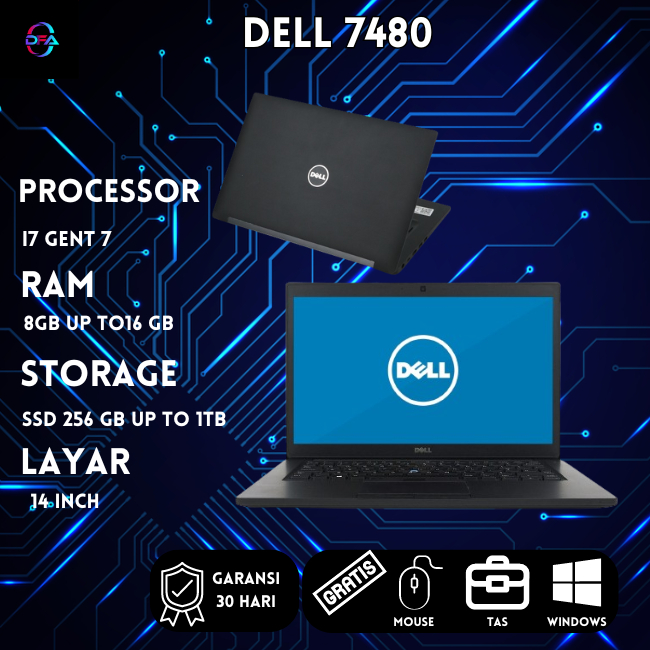 Jual Laptop Second Dell Latitude 7480 / 7470 / 5270 Intel Core i7 Gent ...