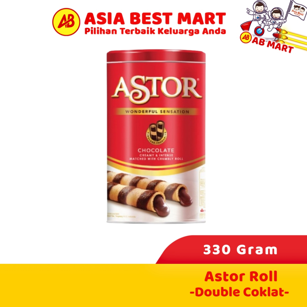 Jual Astor Roll Wafer Double Coklat 40gr\150gr\330 Gr Snack Cemilan ...