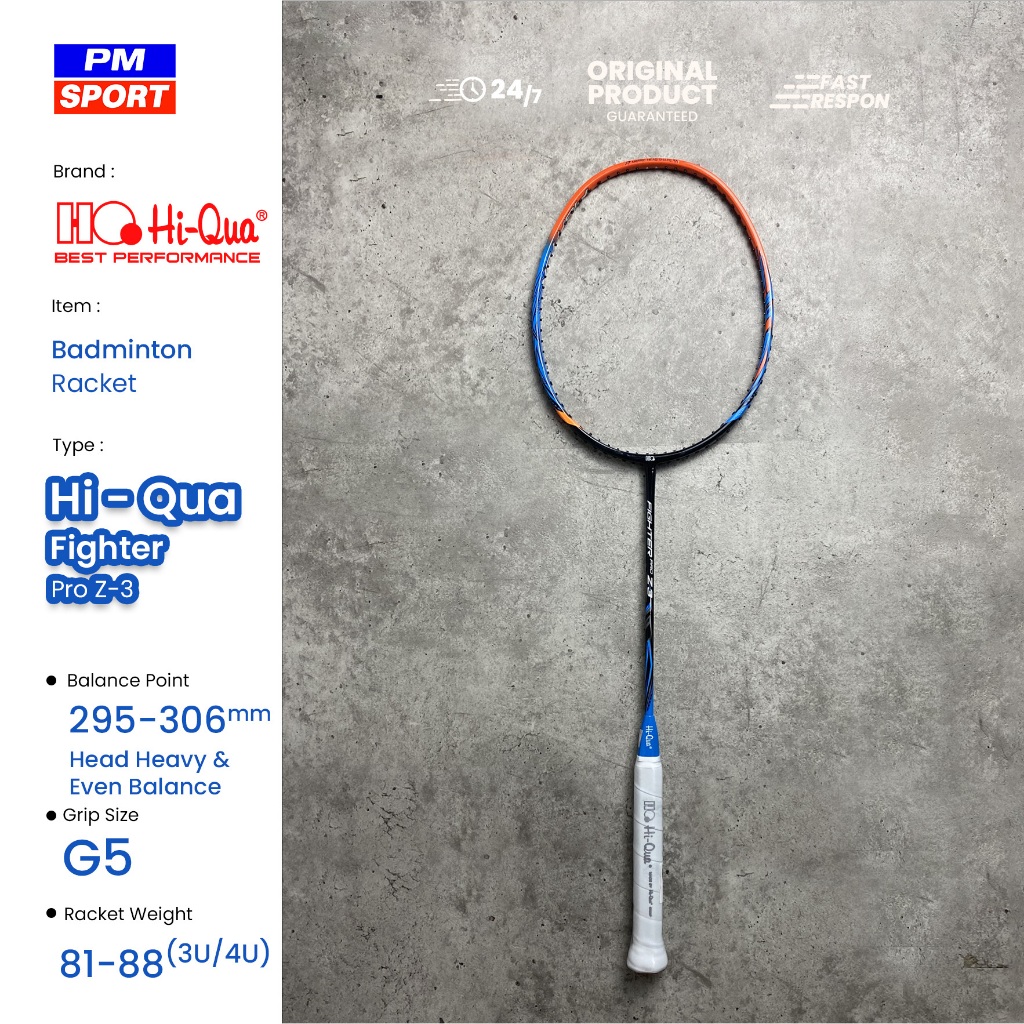 Jual RAKET BADMINTON / BULUTANGKIS HIQUA FIGHTER PRO Z3 - BLACK BLUE ...