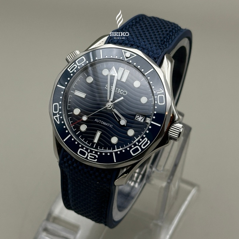 Jual Seiko Seamaster Mod Blue Dial NH35 Automatic Sapphire 41mm ...