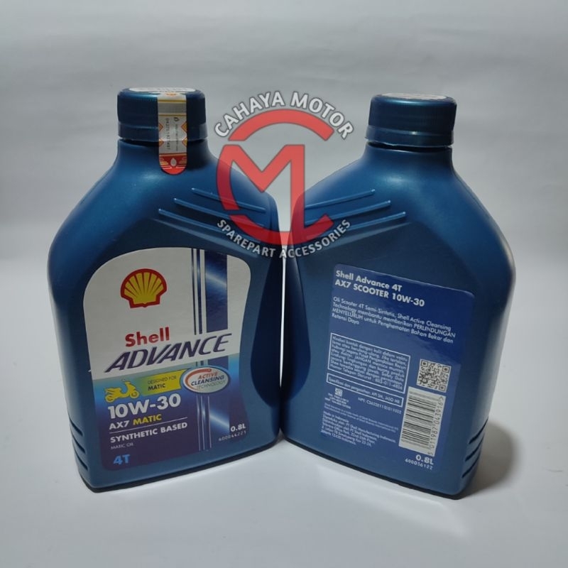 Jual OLI SHELL ADVANCE AX7 MATIC 10W-30 0.8L | Shopee Indonesia