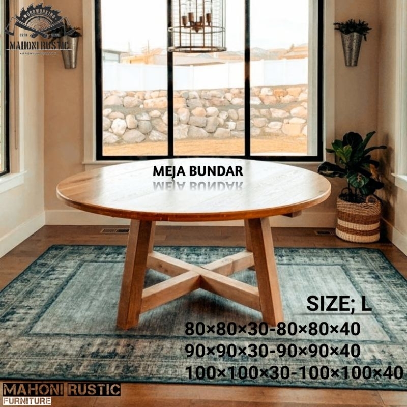 Jual meja bundar bulat meja lesehan minimalis meja kopi ruang tamu top ...