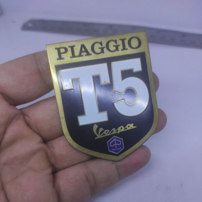 Jual Vespa Emblem Logo Sticker Metal Pole position T5 Excel 150 200 ...