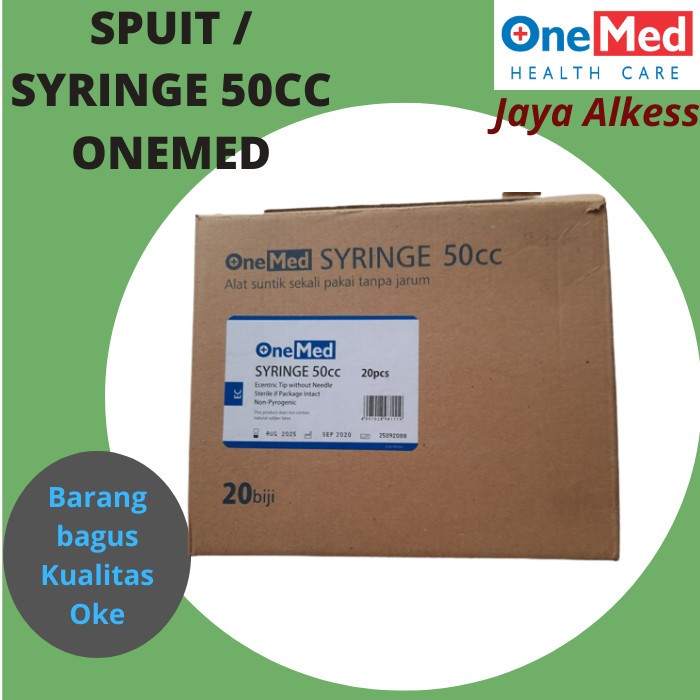 Jual SPUIT 50 cc OneMed Syringe 50 Ml One Med Spuite 50cc Suntikan 50ml ...