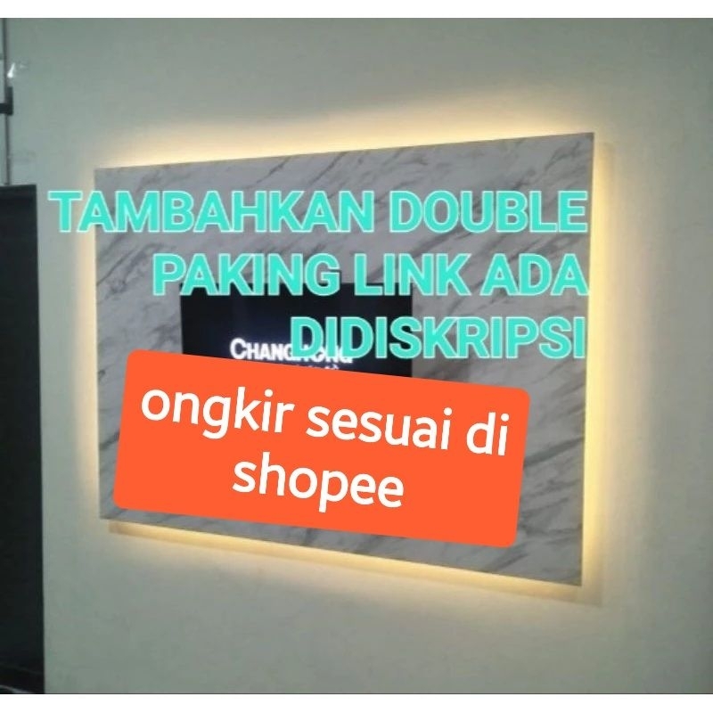 Jual backdrop tv marmer lampu paling murah berkwalitas | Shopee Indonesia