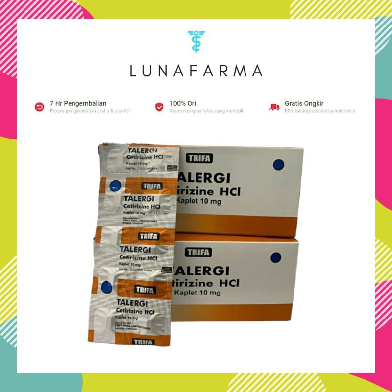 Jual Talergi Cetirizine Tablet 10 mg - Obat Alergi Gatal - 1 Strip ...
