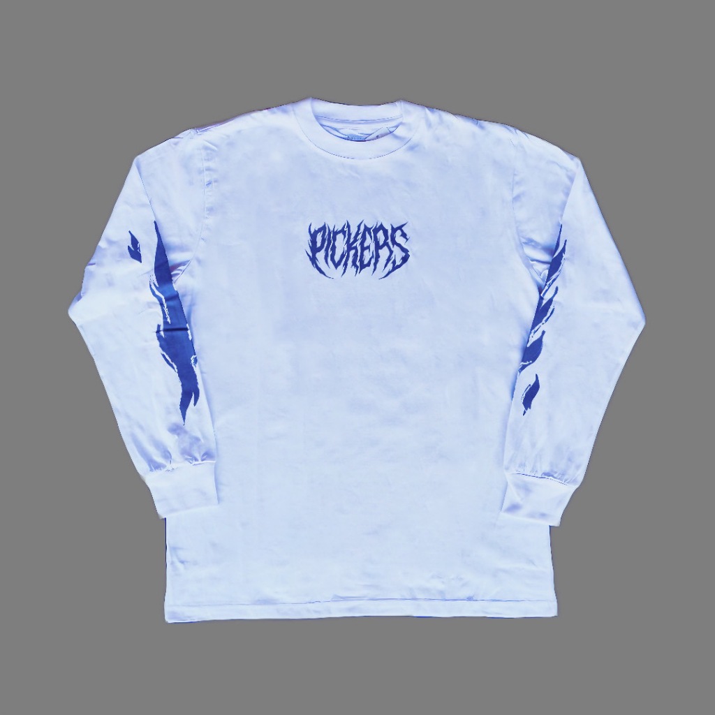 Jual PICKERS SERVICE DARKSIDE WHITE - LONG SLEEVE | Shopee Indonesia
