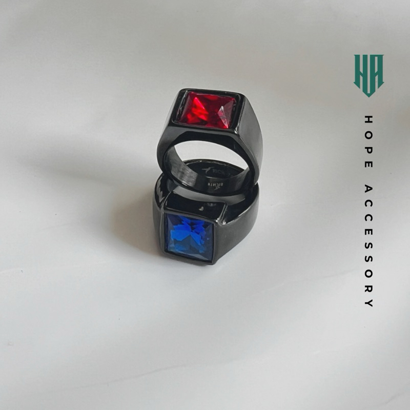 Jual SAFIR STONE RING PREMIUM / CINCIN PRIA COWOK BATU AKIK AESTHETIC ...