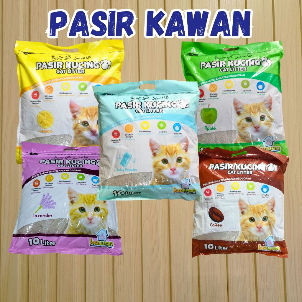 Jual Kawan Pasir Kucing Gumpal Dan Wangi Bentonite 10 Litter | Shopee ...