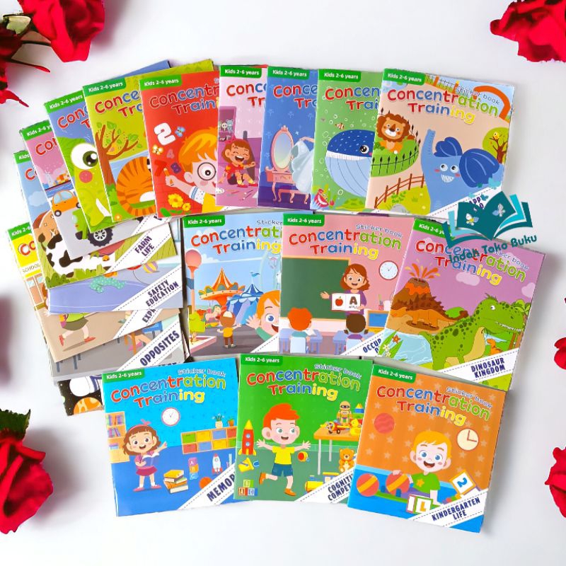 Jual Sticker Book Concentration Training Buku Aktivitas Anak Menempel ...