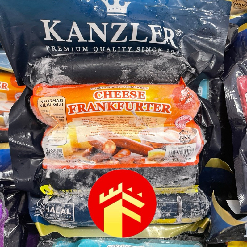 Jual KANZLER SOSIS AYAM SAPI KEJU CHEESE FRANKFURTER 360 GR SOSIS BAKAR ...