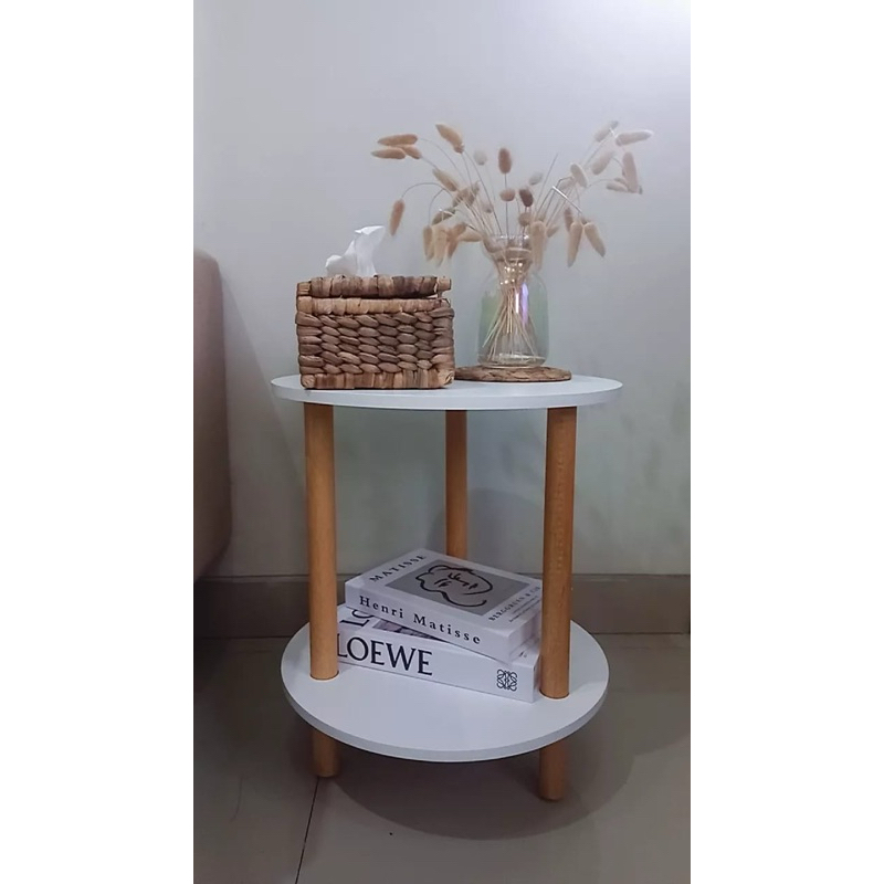 Jual Meja Susun 2 Tingkat Minimalis Sudut Kopi Cafe Meja Tamu Hias Meja ...