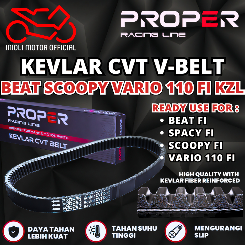 Jual VANBELT VBELT KEVLAR PROPER RACING LINE BEAT SCOOPY SPACY VARIO ...
