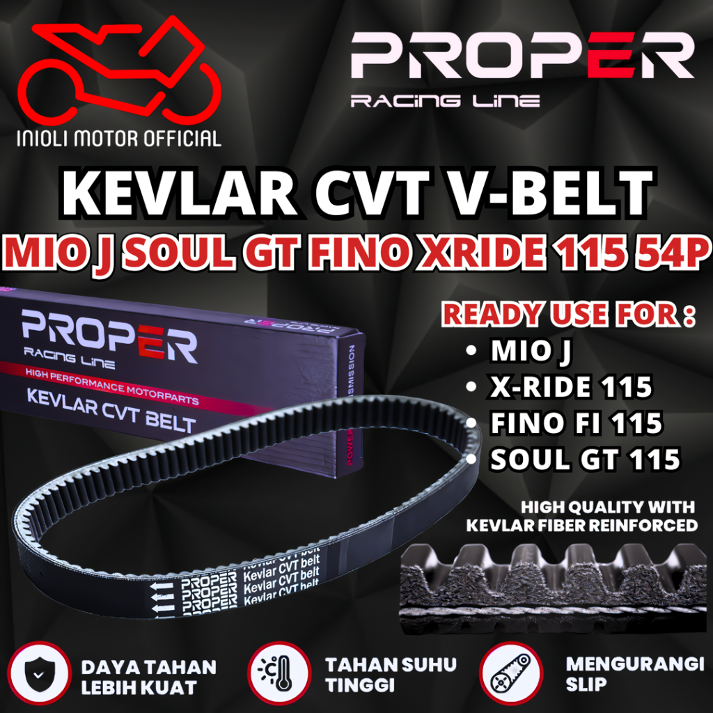 Jual VANBELT VBELT KEVLAR PROPER RACING LINE MIO J GT FINO FI SOUL GT ...