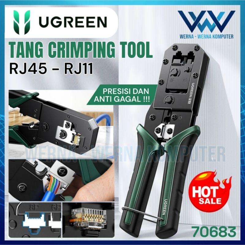 Jual UGREEN Tang Krimping Kabel RJ45 RJ11 LAN Network Crimping MultiFun ...