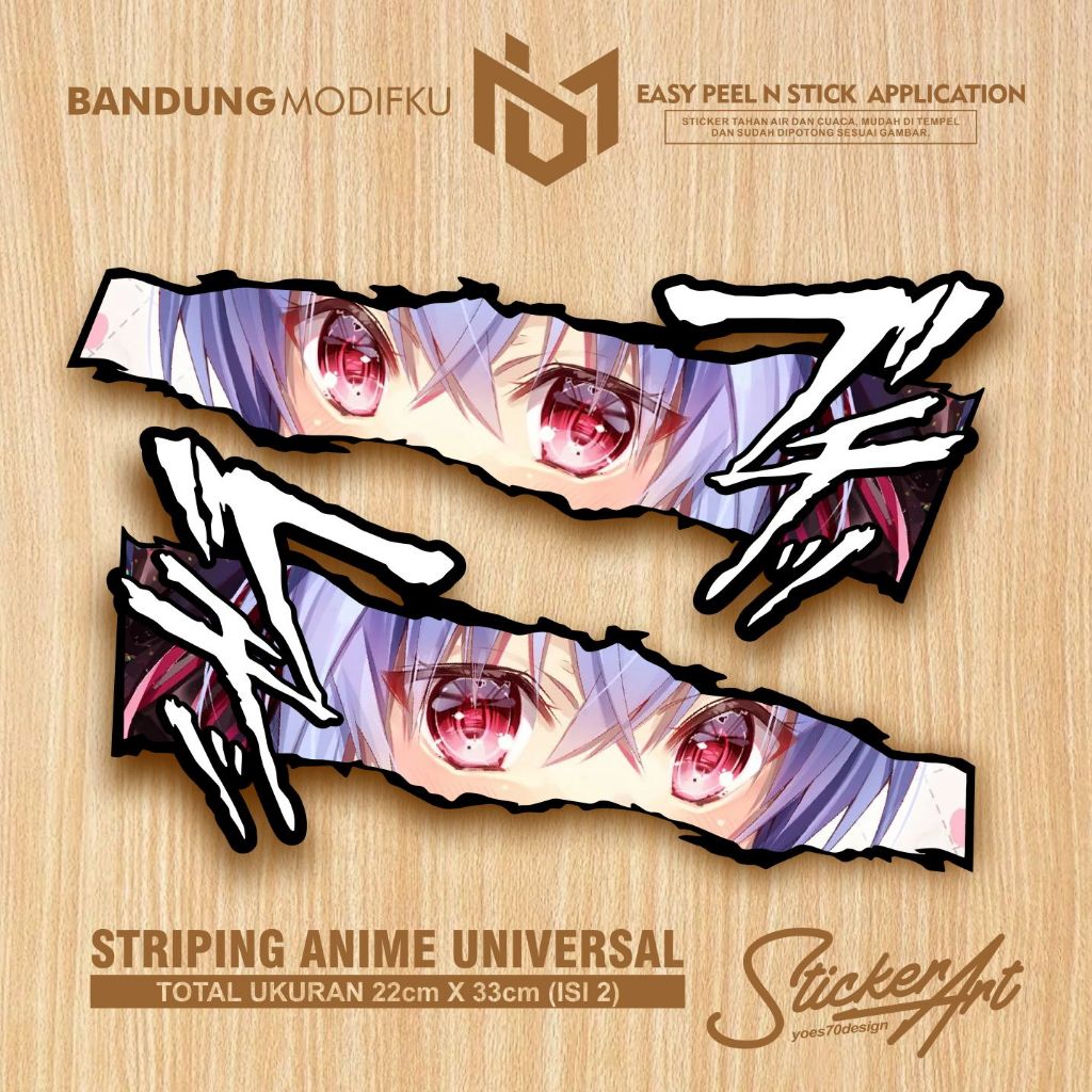 Jual STICKER MATA ANIME A6 / STIKER MATA MANGA / STICKER KIRI KANAN ...