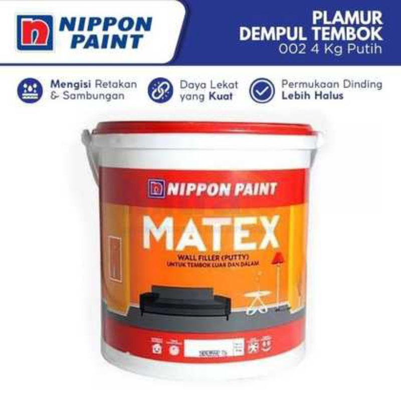Jual Plamur Dempul Tembok Matex Putih 002 Wall Filler Putty Nippon ...
