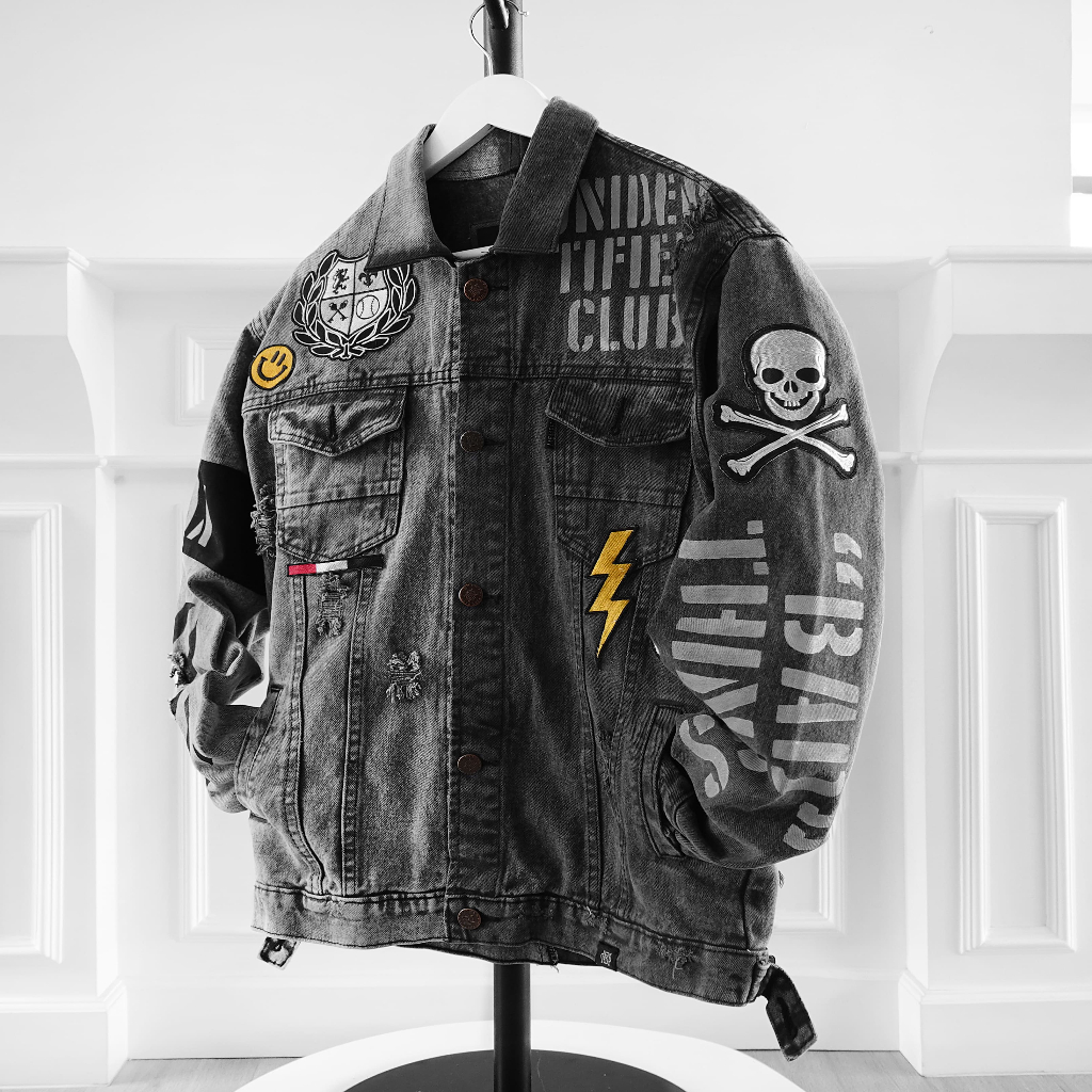 Jual RIPPED DENIM JACKET - DEAD | Shopee Indonesia