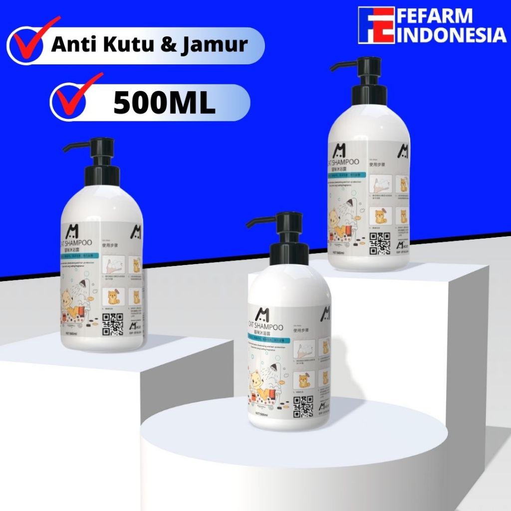 Jual Shampoo Kucing Anti Kutu Fungal Premium Kucing 500ML Melebatkan ...