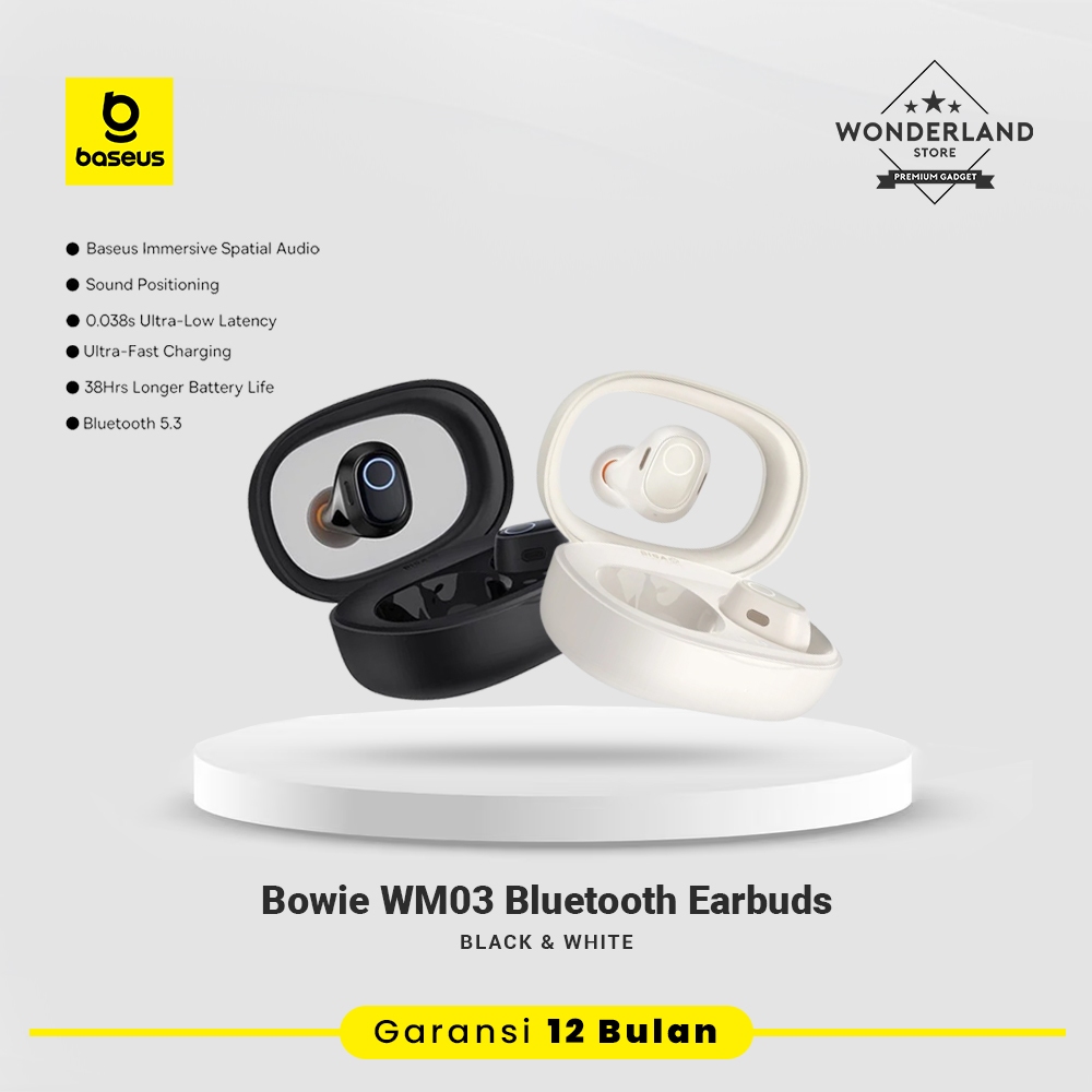 Jual Baseus Bowie WM03 TWS 38H Lifetime Earphone Bluetooth Ultra Low Latency and Gaming Mode ...