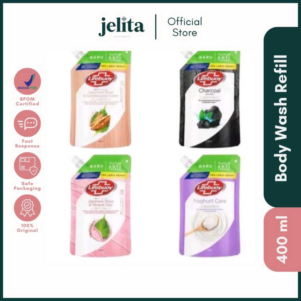 Jual Lifebuoy Body Wash Refill Multivitamin 400 ml - Mild care | Shopee ...