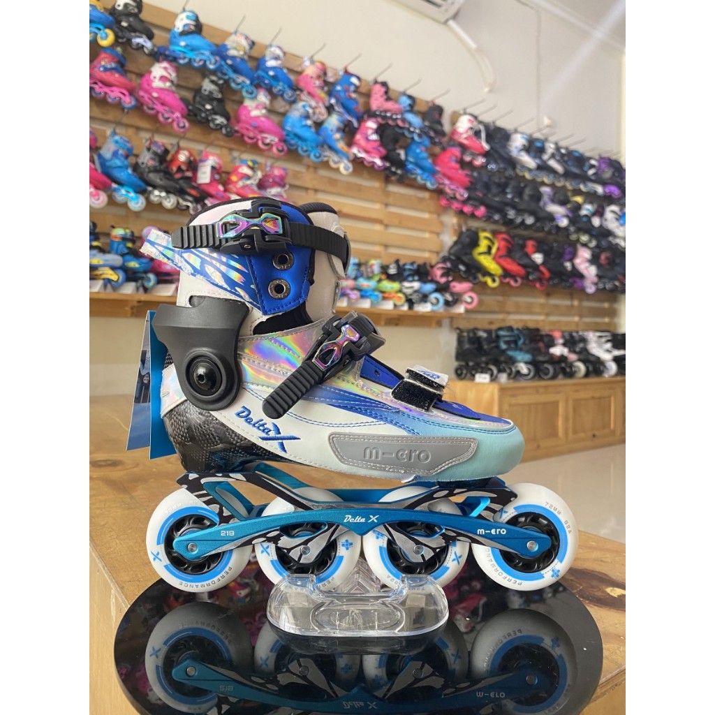 Jual Sepatu Roda Inline Skate Micro Delta X Carbon Blue | Shopee Indonesia