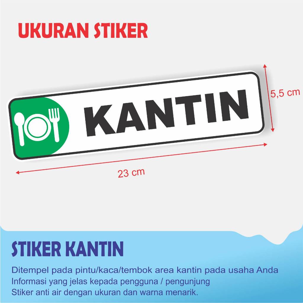 Jual STIKER Petunjuk RUANG KANTIN | Shopee Indonesia