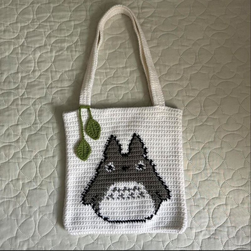 Jual Totoro (Studio Ghibli) Crochet Mini Tote Bag | Shopee Indonesia