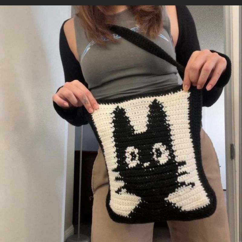 Jual Jiji The Cat (Studio Ghibli) Crochet Messenger Bag | Shopee Indonesia