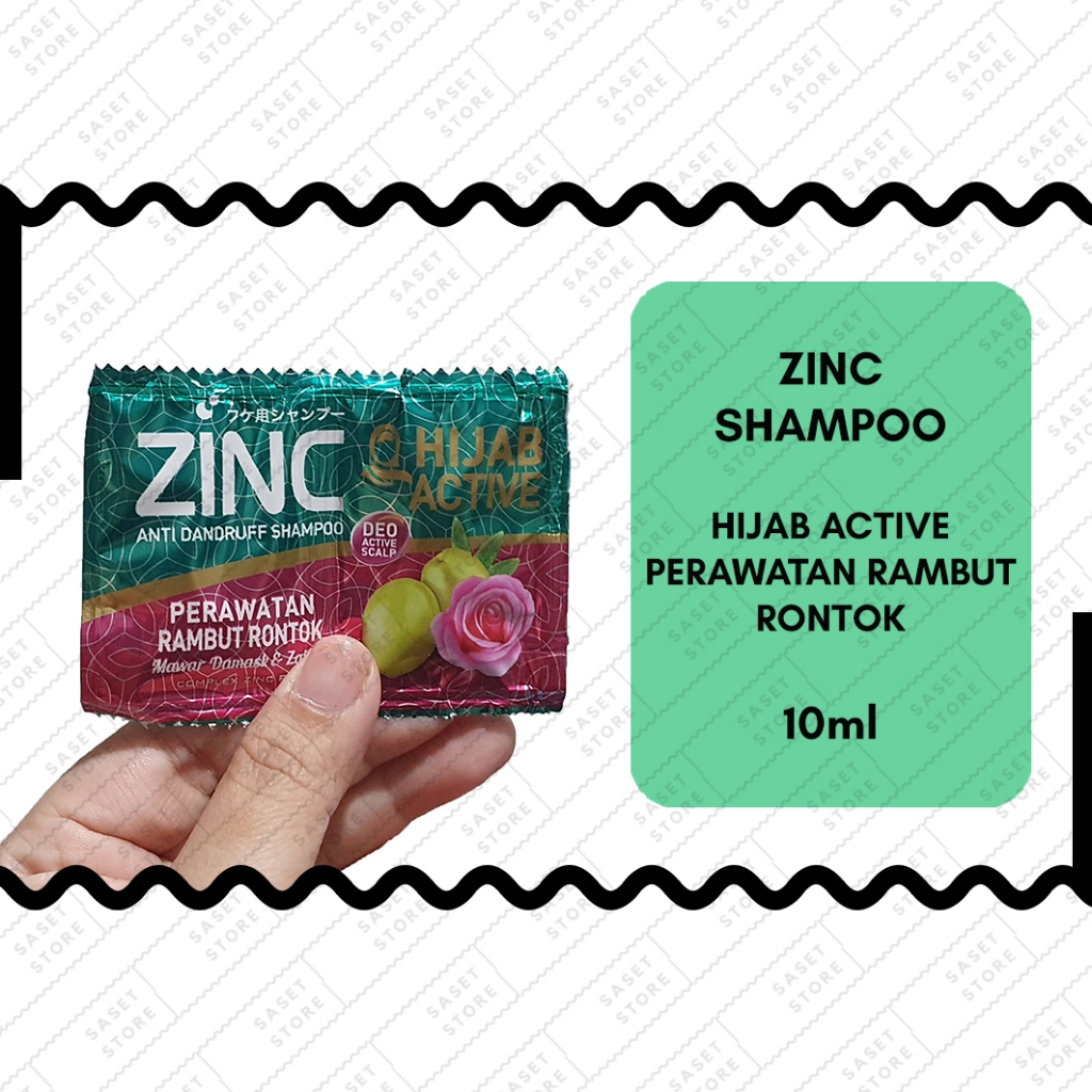 Jual Zinc Sampo Hijab Active Rambut Rontok 10ml Sachet Shampo Anti ...