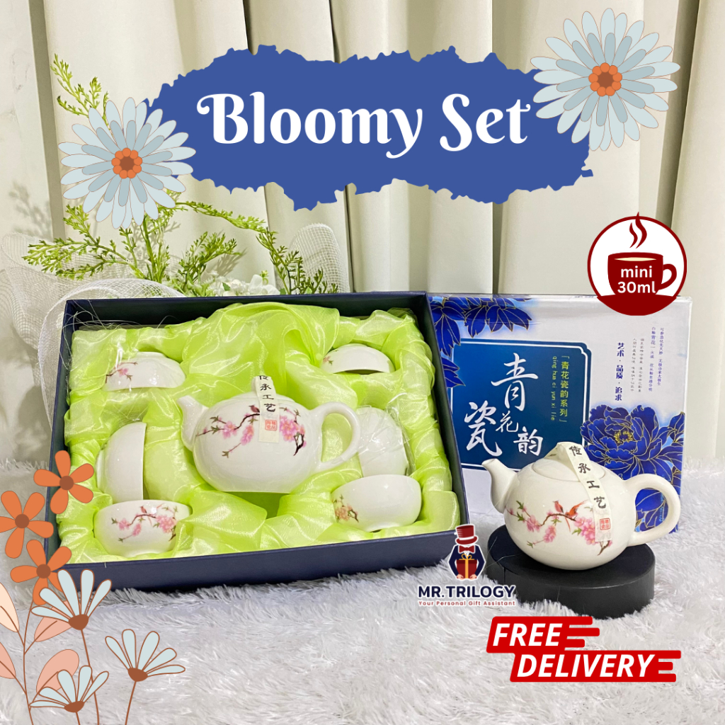 Jual Kado Nikahan Wedding Cangkir Teh BLOOMY Chinese Tea Set Hampers ...