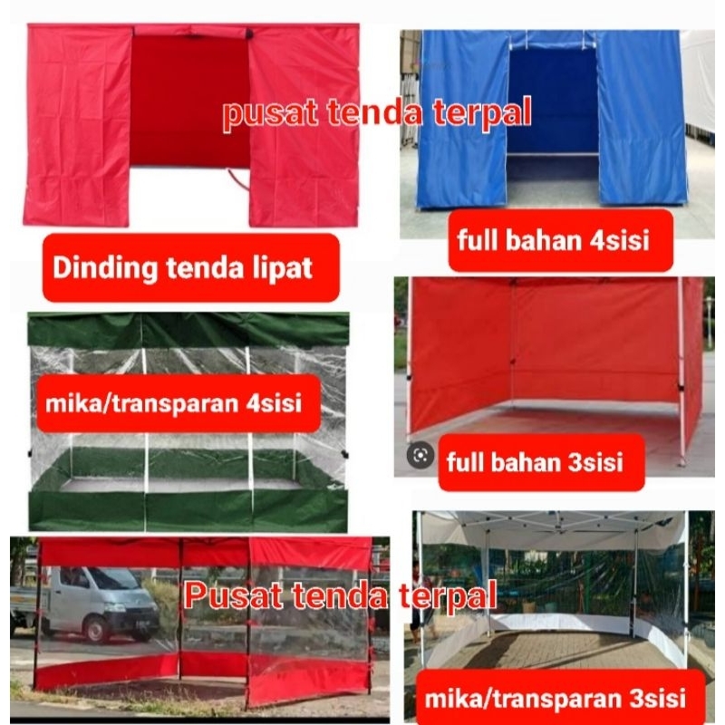 Jual Dinding tenda lipat tersedia ukuran 2x2 2,5x2,5 3x3 bahan tebal sudah waterproof | Shopee ...