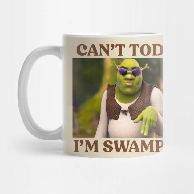 Jual Shrek Meme Cant Today Im Swamped Cant Today Im Swam Coffee Mug ...