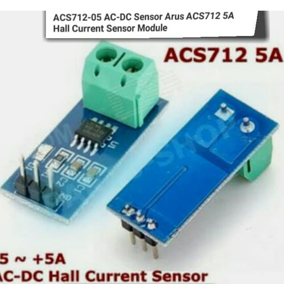 Jual ACS712-05 AC-DC Sensor Arus ACS712 5A Hall Current Sensor Module ...