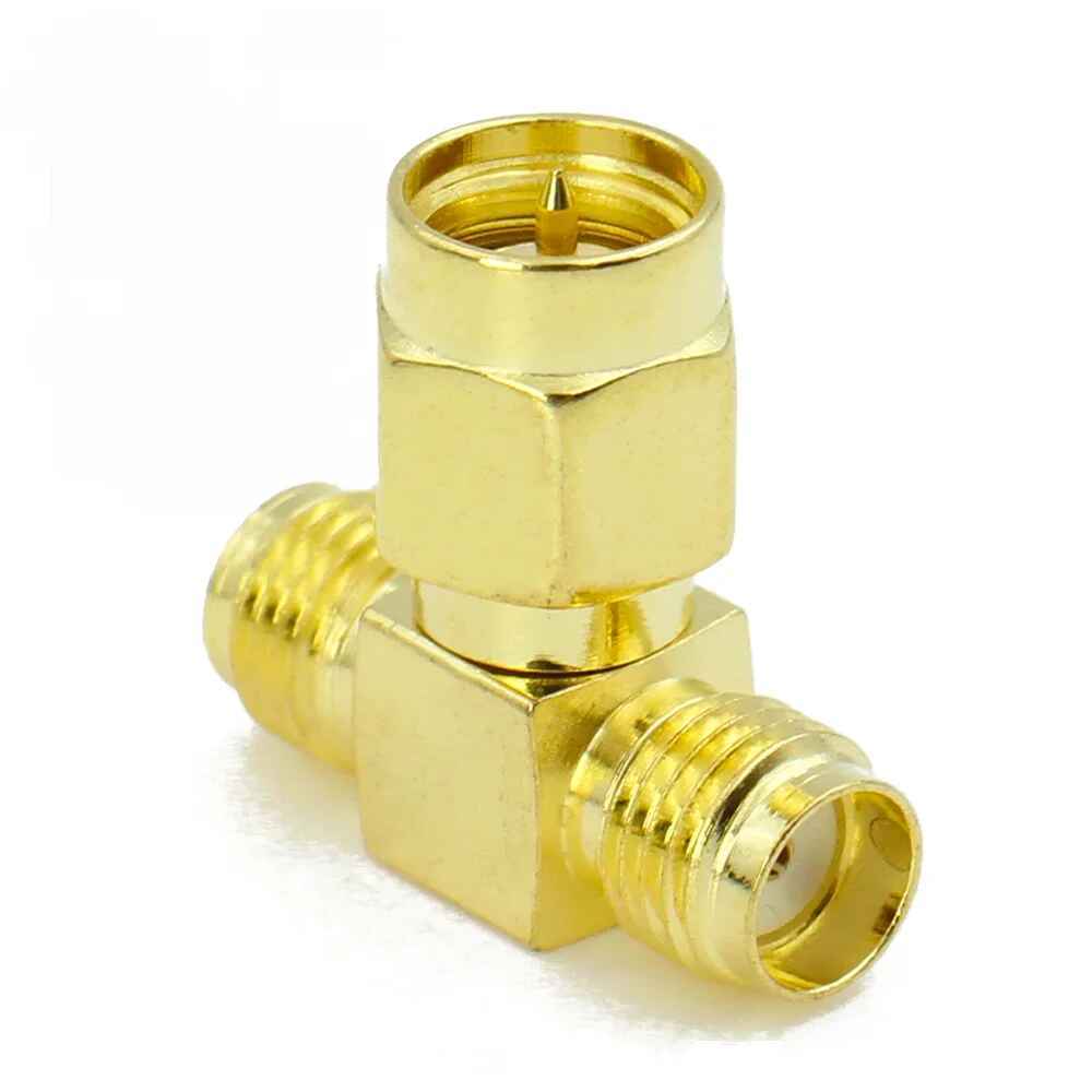 Jual Konektor SMA Male Tipe T Dual SMA Female Dua Cabang Adapter ...