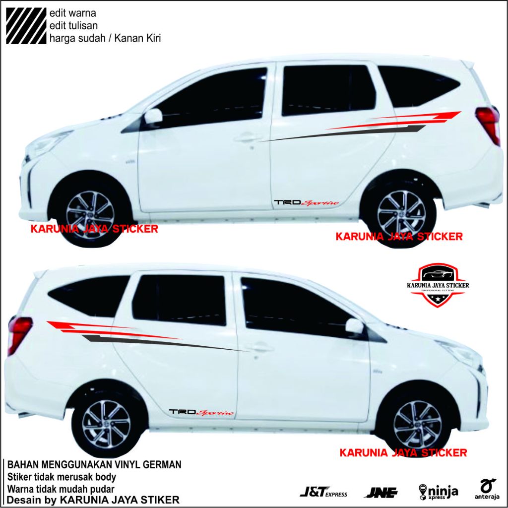 Jual Stiker sticker mobil calya sigra | cutting sticker list daihatsu ...