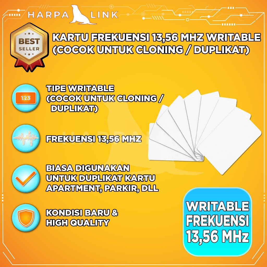 Jual Kartu RFID Mifare 13.56 Mhz Writable / RFID Card Mifare 13,56 Mhz ...