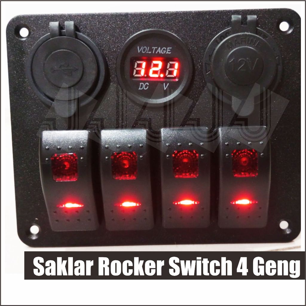 Jual Saklar Rocker Switch 4 Geng ARB Saklar Offroad Tubular Switch ...