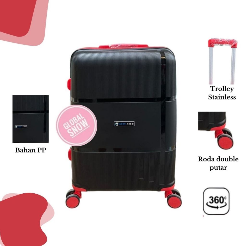 Jual Koper ANTI PECAH TAHAN BANTING Hardcase PP Global Snow size 18 ...