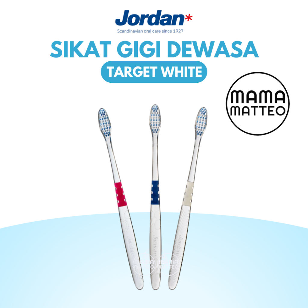 Jual JORDAN Oral Care Medium Target White Soft / Sikat Gigi Tooth Brush | Shopee Indonesia
