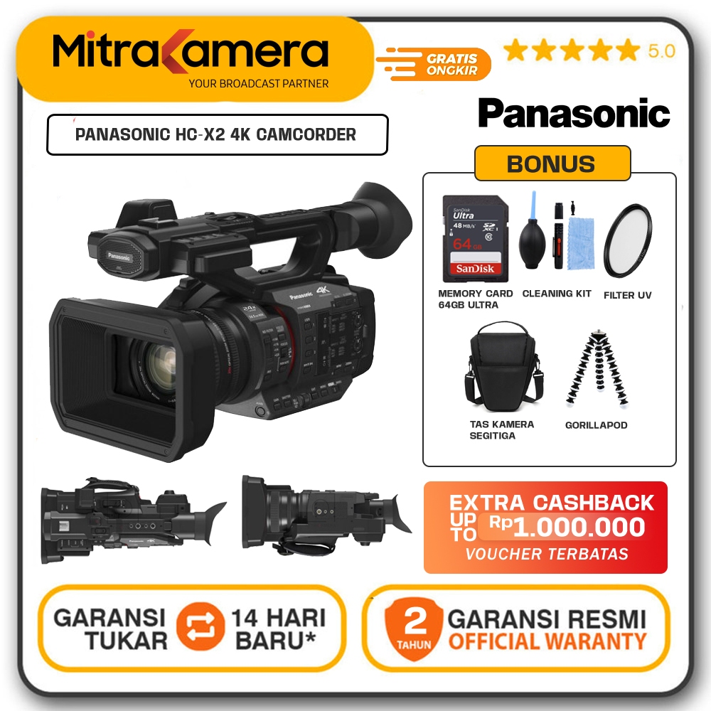 Jual Panasonic HC-X2 4K Camcorder - Panasonic Garansi Resmi | Shopee Indonesia