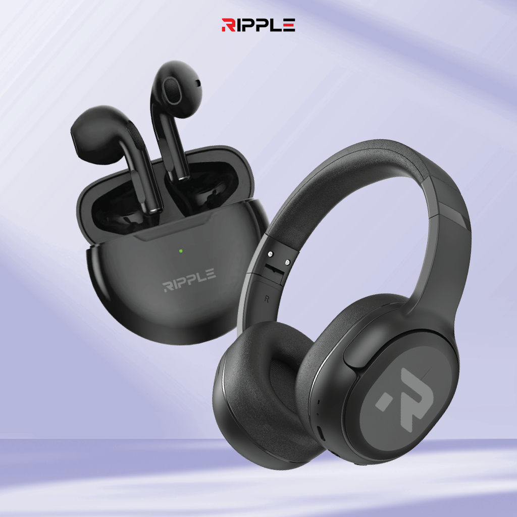 Jual Ripple Bluetooth Headphone Wireless Noise Canceling with TF ...
