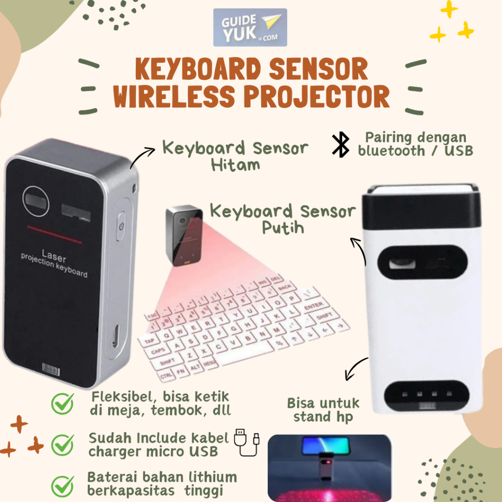 Jual KEYBOARD SENSOR / Keyboard Wireless Projection Fingerboard ...