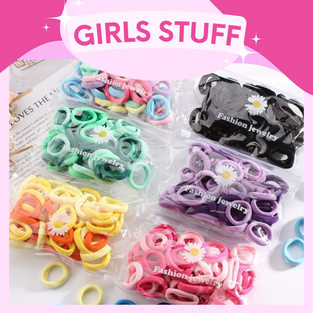 Jual GS Free Pouch IKAT RAMBUT ANAK / IKAT RAMBUT DONAT RING ISI 50 PCS ...